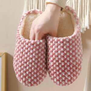 Womens Fuzzy Soft Warm Fleece Lined Ankle Booties Slippers Machine Washable Slippers Non Slip House Shoes Cow Slippers for Men and Women Christmas Yard Decorations Outdoor Gifts for Women 2023