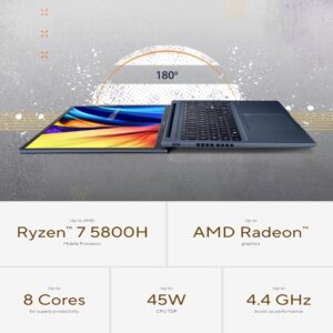 ASUS 2023 Newest Vivobook Laptop, 16" HD Display, AMD Ryzen 7 5800HS(Beat i7-1195G7), 40GB RAM, 1TB SSD, AMD Radeon Graphics, WiFi 6, Chiclet Keyboard, USB-A&C, Windows 11 Home, Bundle with JAWFOAL