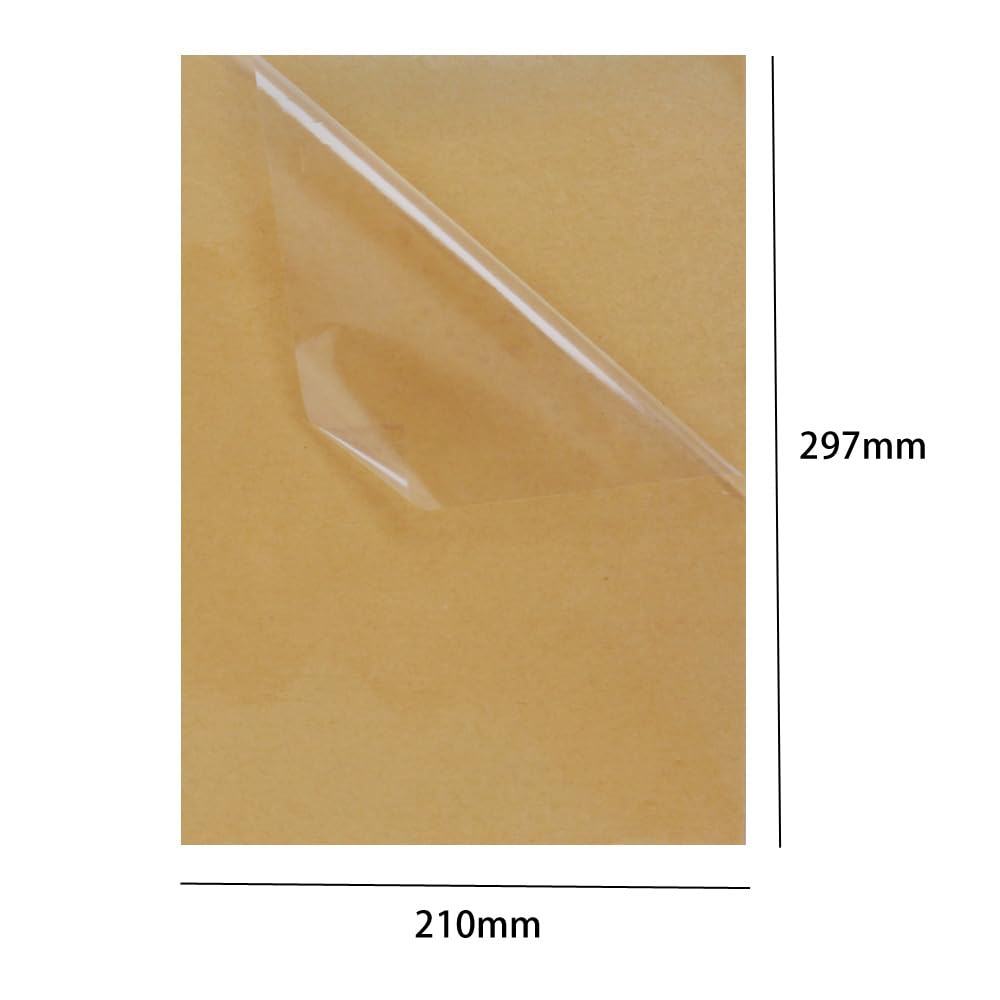 5 Pcs Clear Sticker Paper Glossy Waterproof - Printable Transparent Film A4 Full Sheet Pack PVC Label Self Adhesive for Laser Printer