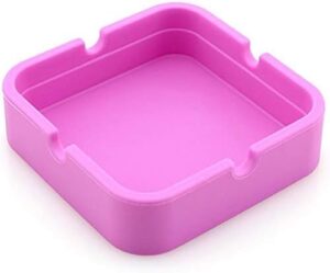 ashtray 1 pack silicone square ashtray portable ashtray indoor ash rack home decor cigarette ashtray outdoor office ashtray pink ash tray