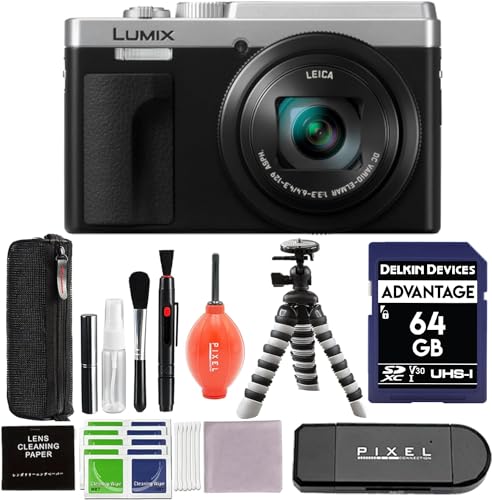 Panasonic Lumix DC-ZS80 Digital Camera (Silver) with Advanced Accessories and Travel Bundle | DC-ZS80DK | panasonic lumix zs80