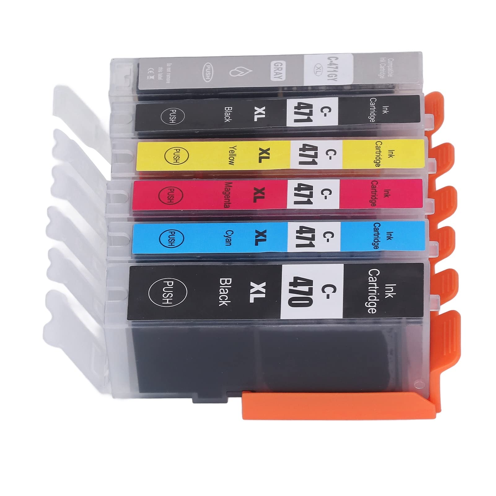 Fafeicy Ink Cartridge, Sublimation Ink Cartridge, Printing Cartridge, Ink Cartridge Printing Accessory Part for PIXMA MG5740 MG6840 MG7740, Ink & Toner (BK BK C M Y GY 6 Colors)