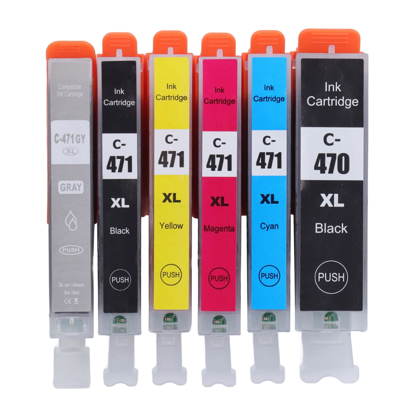 Fafeicy Ink Cartridge, Sublimation Ink Cartridge, Printing Cartridge, Ink Cartridge Printing Accessory Part for PIXMA MG5740 MG6840 MG7740, Ink & Toner (BK BK C M Y GY 6 Colors)