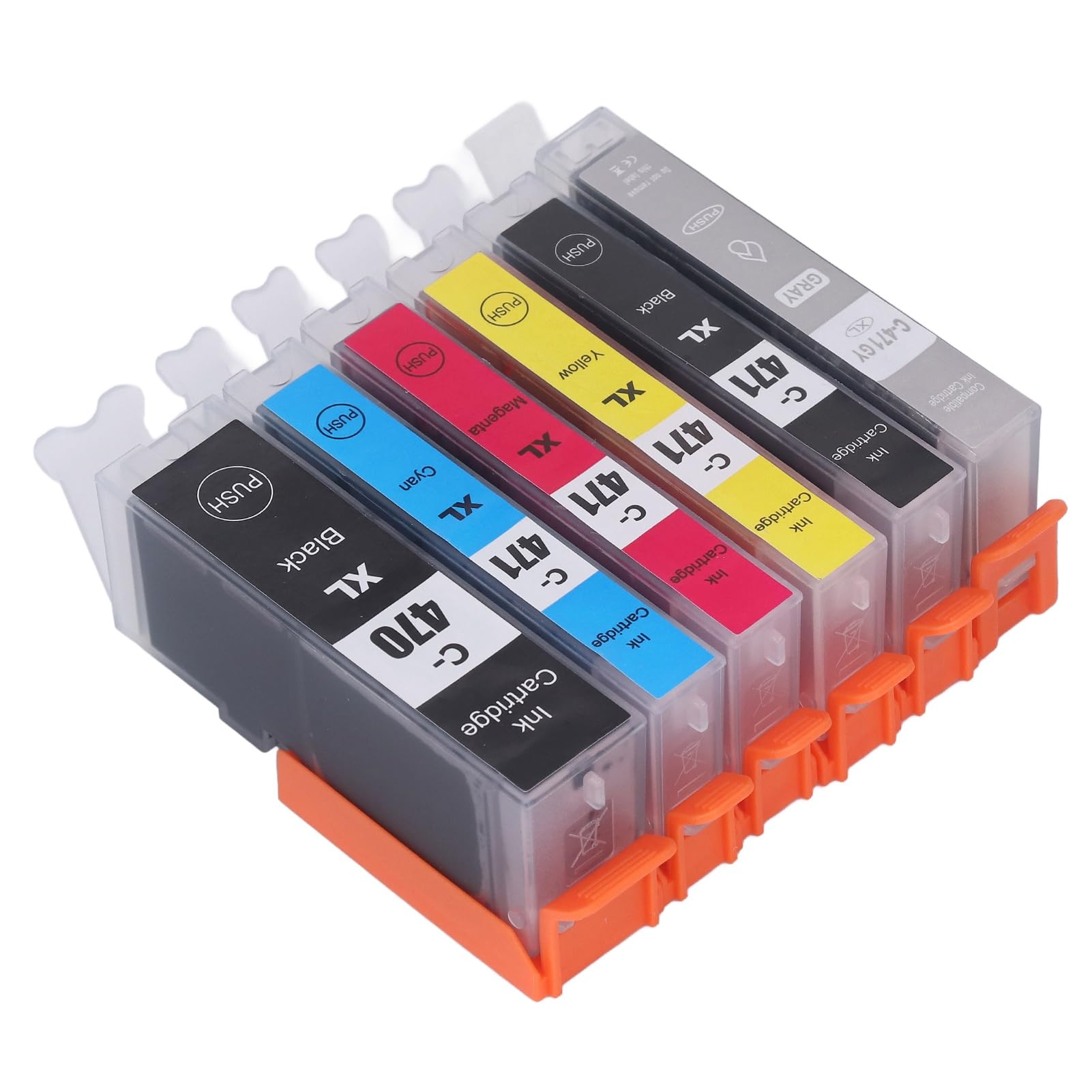 Fafeicy Ink Cartridge, Sublimation Ink Cartridge, Printing Cartridge, Ink Cartridge Printing Accessory Part for PIXMA MG5740 MG6840 MG7740, Ink & Toner (BK BK C M Y GY 6 Colors)