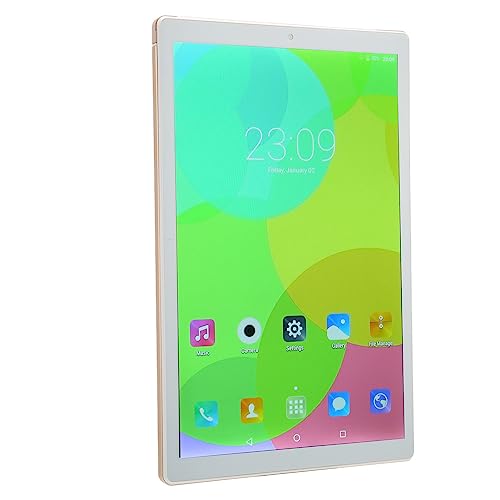 10.1 Inch Kid Tablet PC,Student Reading Tablet for Android10,HD IPS Touchscreen,6GB RAM 128GB ROM 8 Core CPU,5000mah,BT5.0,WiFi,2 SIM Card Slots,Golden. (US Plug)