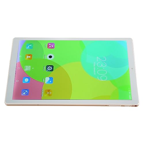 10.1 Inch Kid Tablet PC,Student Reading Tablet for Android10,HD IPS Touchscreen,6GB RAM 128GB ROM 8 Core CPU,5000mah,BT5.0,WiFi,2 SIM Card Slots,Golden. (US Plug)