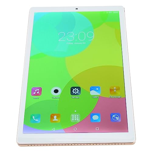 10.1 Inch Kid Tablet PC,Student Reading Tablet for Android10,HD IPS Touchscreen,6GB RAM 128GB ROM 8 Core CPU,5000mah,BT5.0,WiFi,2 SIM Card Slots,Golden. (US Plug)