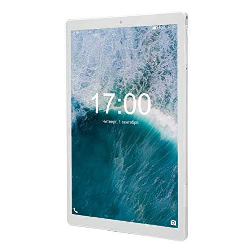 10inch IPS HD Tablet,3GB 64GB 11 8 Core Processor Tablet,Front 5MP Rear 13MP Camera,Dual Sim,Dual Speakers,BT5.0 Touch,3G Calling Tablet,Silver (US Plug)