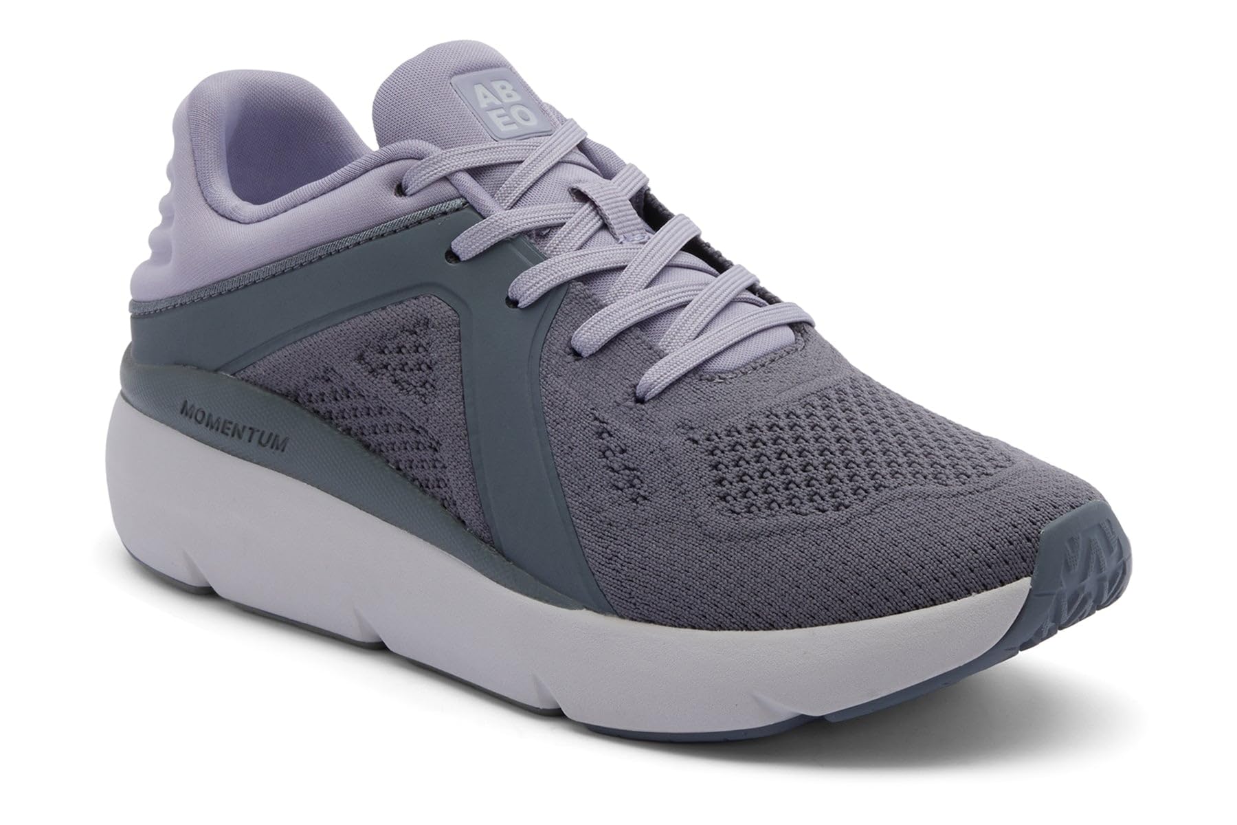 ABEO MXV Shift Women’s Metatarsal Footbed Walking Shoes | Ideal for Metatarsalgia | Ball of Foot Pain Relief | Removable Orthotic Metatarsal Pad Grey Lilac Knit 7.5 Medium