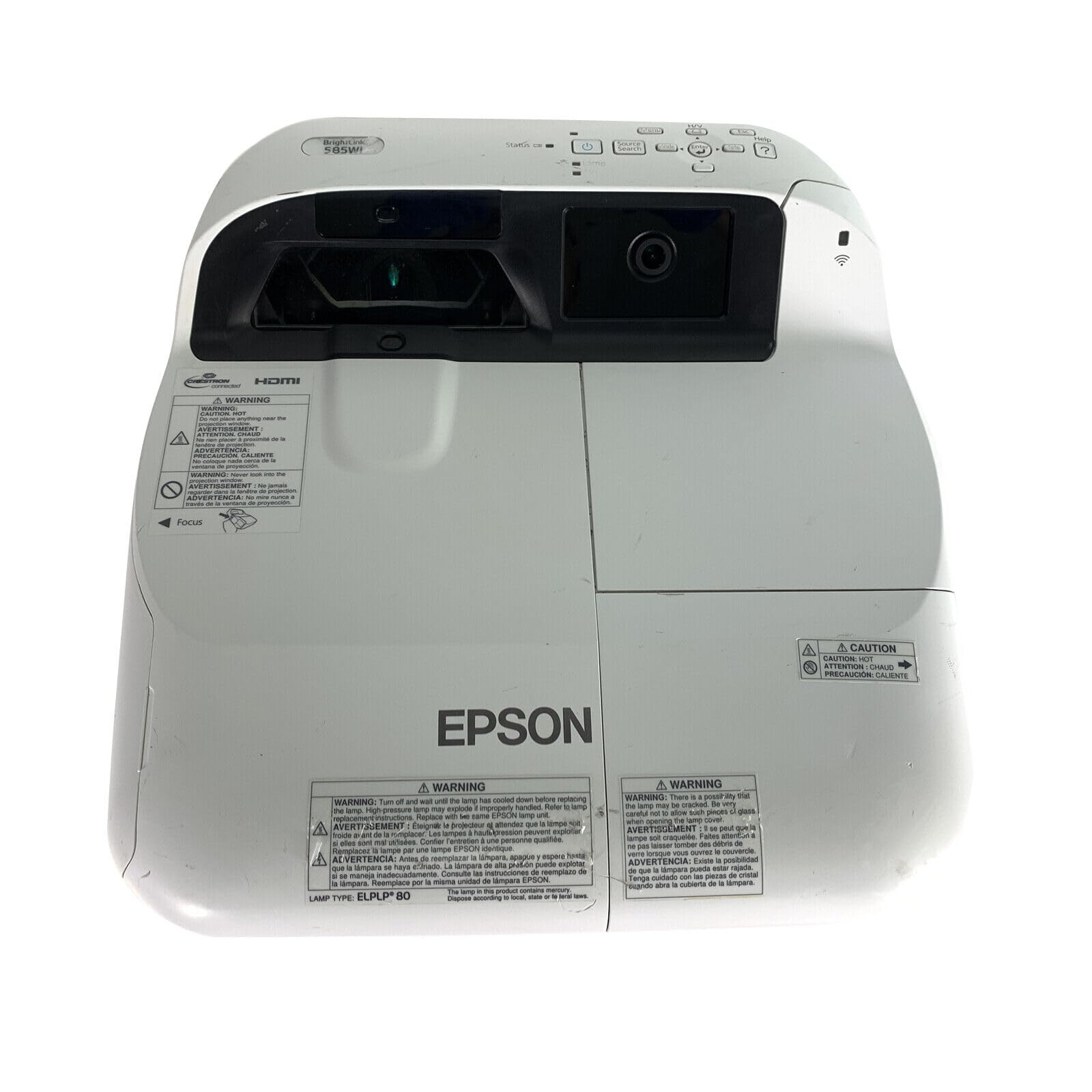 Epson 585Wi 3LCD Projector Ultra Short Throw Interactive 3300 ANSI HDMI, bundle Remote Control Power Cable HDMI Cable