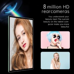 10.1in Tablet for Android11,Green,2.4G 5G WiFi 8GB RAM 256GB ROM 1960x1080IPS 8MP 20MP Camera 8 Cores CPU 6000mAh Rechargeable Tablet for Kid & Adults. (US Plug 100V to 240V)