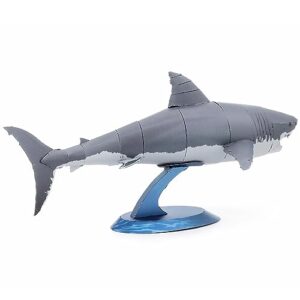 Fascinations Metal Earth Great White Shark 3D Metal Model Kit Bundle with Tweezers