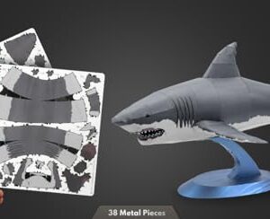 Fascinations Metal Earth Great White Shark 3D Metal Model Kit Bundle with Tweezers