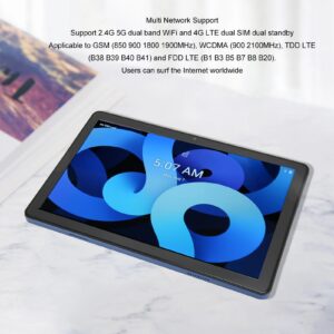 Tablet PC, 8 MP Front Camera 10.1 Inch Tablet MTK6762 Octa Core 12GB RAM 512GB ROM 13 for Business for Learning (Blue)