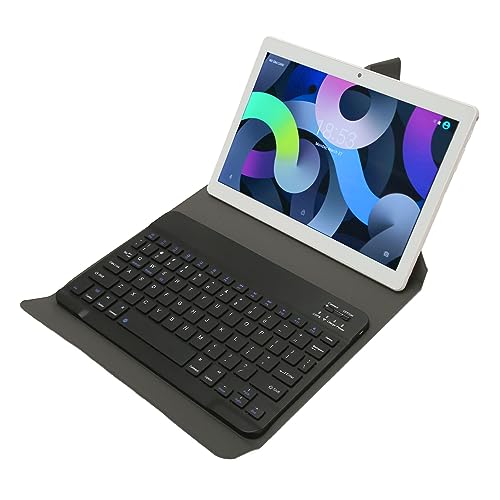 2 in 1 Tablet US Plug 100-240V Tablet PC 10 Core CPU 8MP 20MP Camera with Keyboard for Entertainment (US Plug)