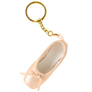 bibablyke mini ballet shoes keychain pointe shoes keyrings handmade pointe shoe charm bag penddant gift for dance lovers