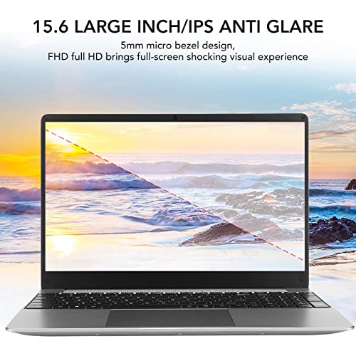 Tangxi 512GB Computer Laptop, 15.6in 1920x1080 FUD I7 Windows10 Laptop, 8GB and 512GB SSD, with Keyboard Backlight, 802.11.ac 2.4G 5GHz WiFi, BT, RJ45, HDD, Silver (8+512G US Plug)