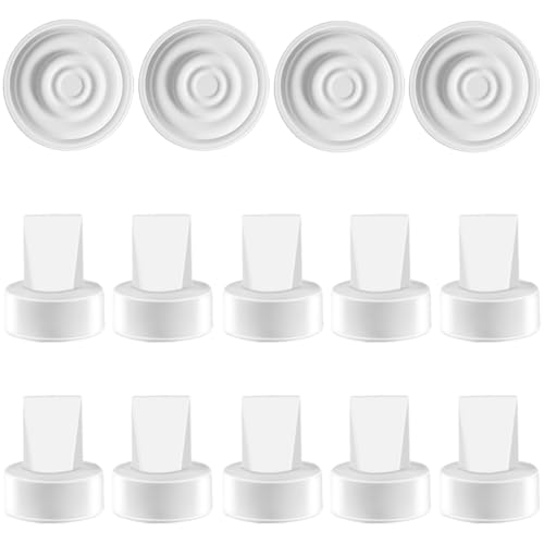 10pcs Duckbill Valves and 4pcs Silicone Membrane Replacement Parts Compatible with Spectra S1 Spectra S2 Spectra 9 Plus Breast Pumps,Replace Original Spectra Pump Parts