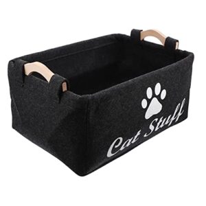 secfou pet cloth storage box dog storage bin cat bin cubby cubes pet toys basket storage bins for clothes pet clothes dog toys storage bin cat toy cat basket square office wooden handle