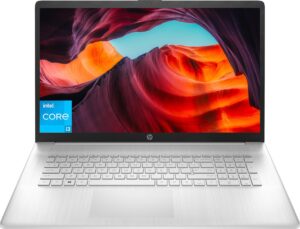 hp 2023 newest laptop, 17.3 inch display, intel core i3-1125g4 processor, 32gb ram, 2tb ssd, intel uhd graphics, wifi, bluetooth, usb-a&c, fast charge, camera, windows 11 home in s mode