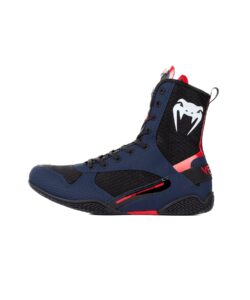 venum elite boxing shoes - navy/black/red