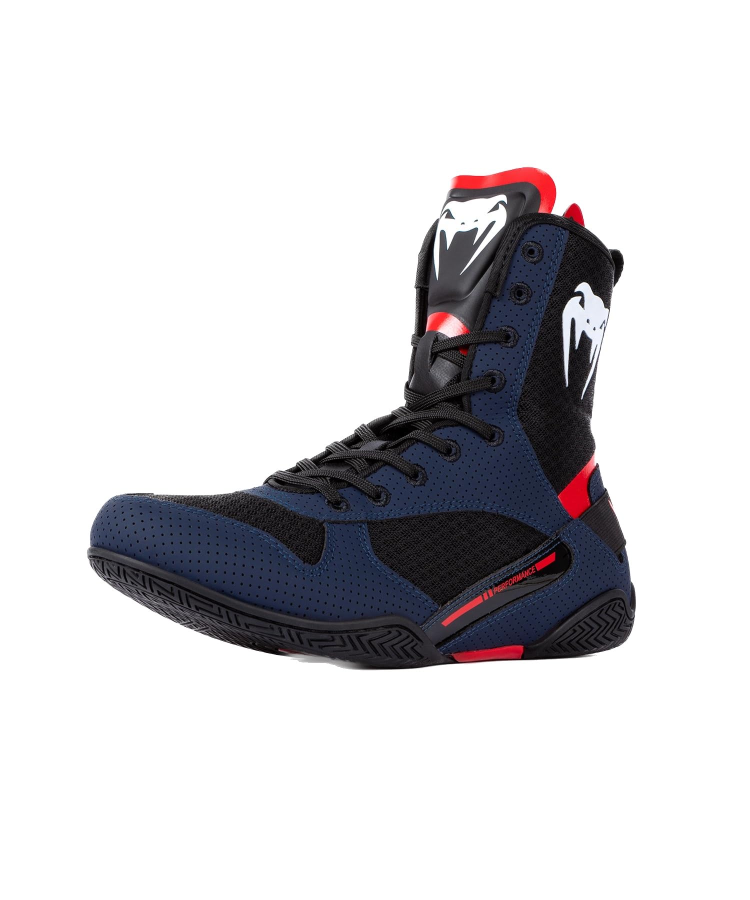 Venum Elite Boxing Shoes - Navy/Black/Red