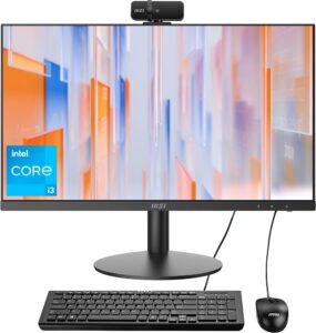 msi all-in-one computer desktop, 23.8" fhd ips display, 32gb memory,1tb ssd, intel core processor quad-core up to 4.40 ghz, wifi 6, bluetooth, hdmi, 6 usb ports, windows 11, black