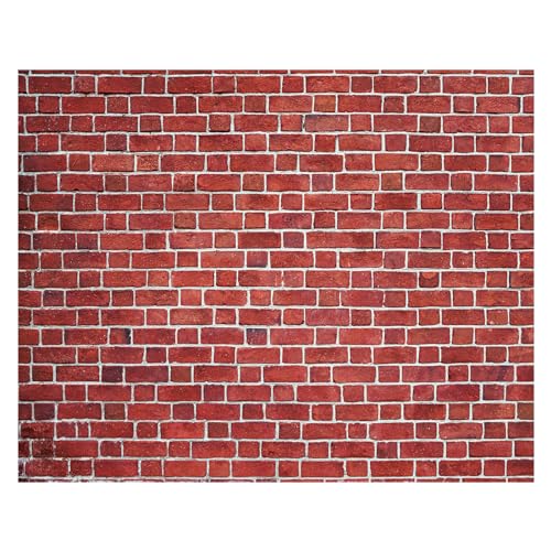 VitalCozy 10 x 8 Ft Brick Wall Backdrop for Photography Polyester Fabric Brick Photo Backdrop Brick Photo Background Photo Studio Props Banner for Graduation Newborn Birthday Party(Red)