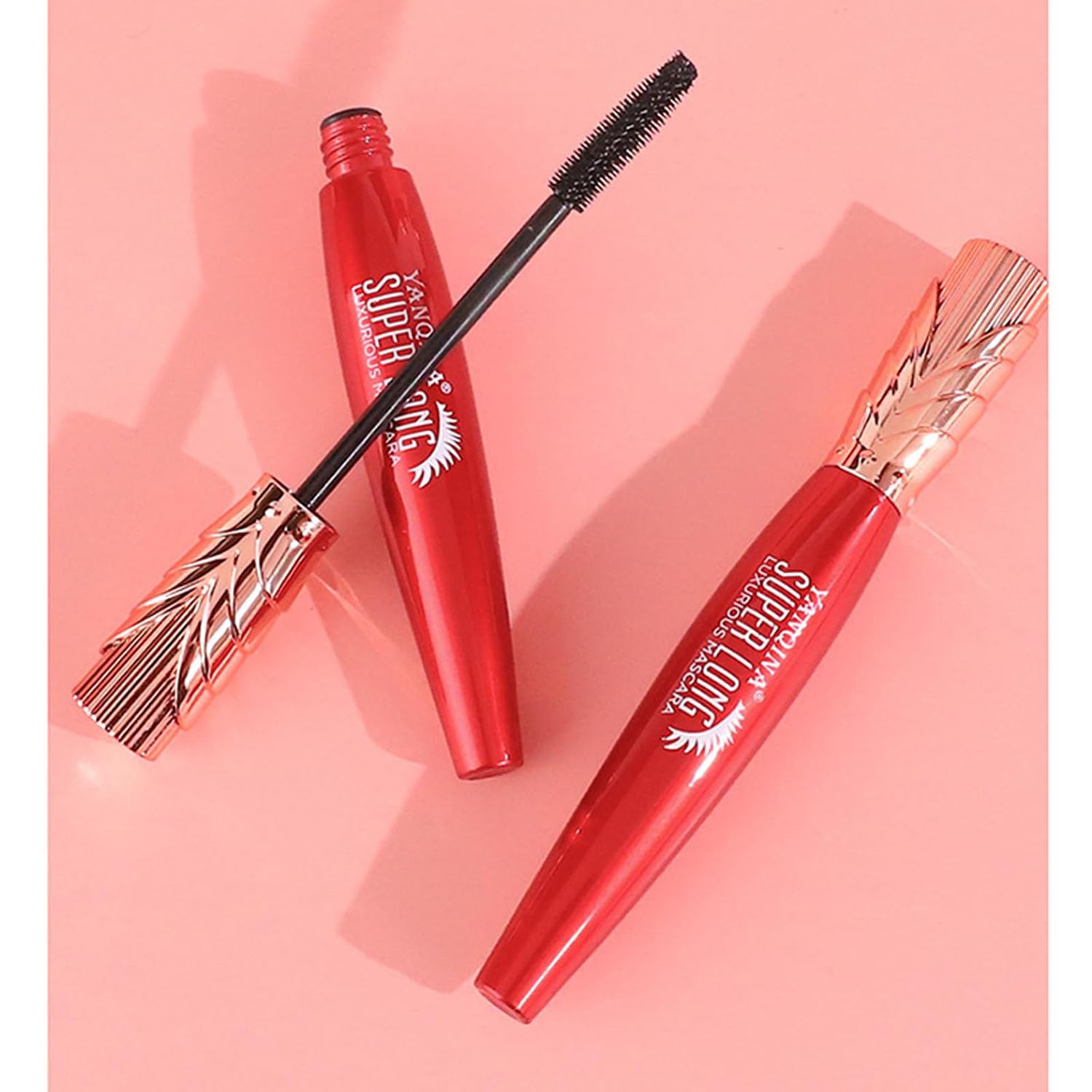 Yankina Mascara De Pestañas, Yankina Super Long Mascara, Yankina Máscara Para Pestañas Super Long, Yanquina 4d Waterproof and Sweat Super Long Luxurious Mascara, Stereo Lengthening Mascara (4Pcs)