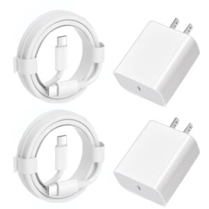 [2-pack] 30w pixel 8 7 fast charger for google pixel 8 8 pro 7 7a 7 pro 6 6a 6 pro, 6.6ft pd usb c phone wall fast charging with block (no overheating when charging)