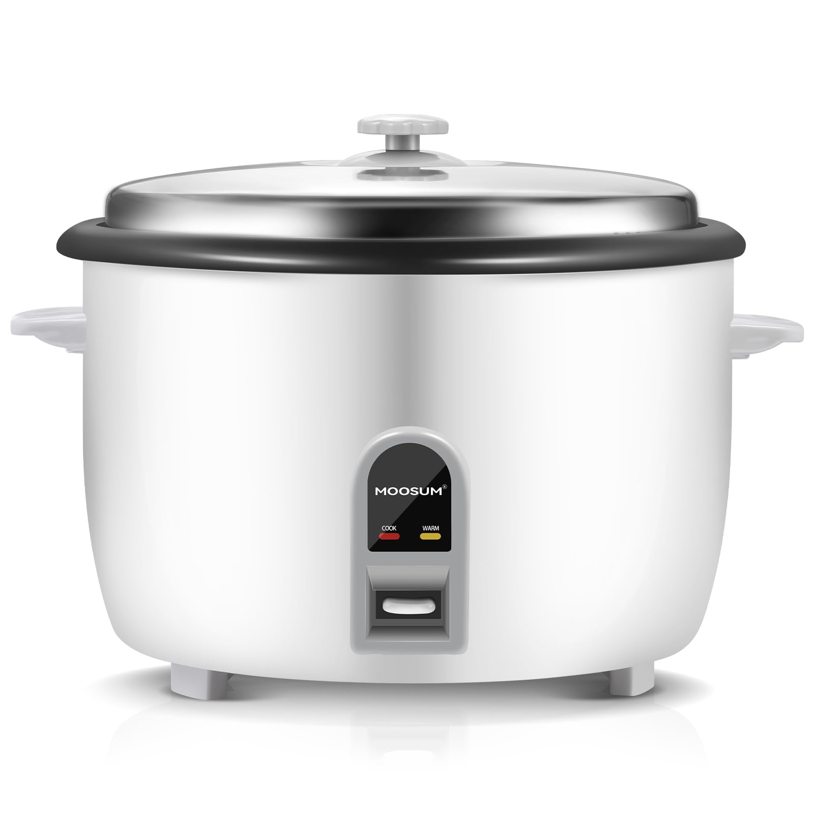 MOOSUM Commercial Rice Cooker, Large Capacity 30-Cup (UnCooked), 60-Cup (Cooked) with One Touch Operation and 12-Hour Keep Warm,Easy to Use and clean,1600W