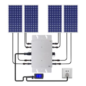 solar micro inverter, waterproof wvc-1200w grid tie mppt pure sine wave dc to ac solar grid tie micro inverter solar & wind power inverters (1200w)