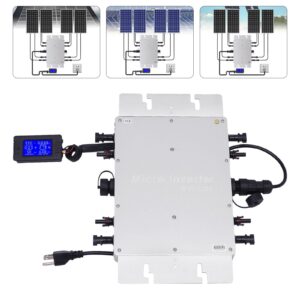 Solar Micro Inverter, Waterproof Wvc-1200W Grid Tie Mppt Pure Sine Wave Dc to Ac Solar Grid Tie Micro Inverter Solar & Wind Power Inverters (1200W)