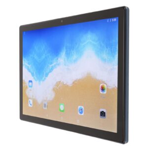 Honio 10.1 Inch Tablet with 3 Card Slots Blue 5G WiFi Reading Tablet 8GB RAM 128GB ROM (US Plug)