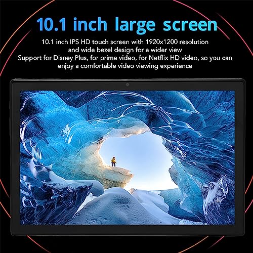 Honio 10.1 Inch Tablet, 8MP Front 16MP Rear Octacore CPU US Plug 100-240V 5G WiFi Support 4G LTE 12GB 256GB Tablet 12.0 (Silver)