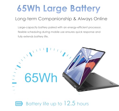 Lenovo Yoga 7i 16" 2-in-1 16:10 WUXGA Touch Screen Laptop, Intel Core i7-1355U, 2 x Thunderbolt, Fingerprint Reader, Backlit KB, Win 11, Storm Grey (16GB RAM | 1TB PCIe SSD)