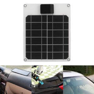 Solar Panel, Monocrystalline Solar Power Generator Panel High Efficiency Weather Resistant for RV (White)