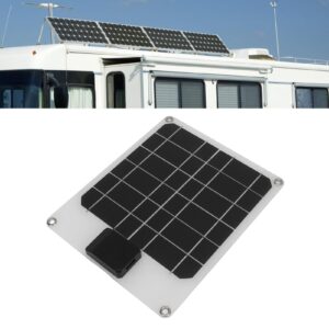 Solar Panel, Monocrystalline Solar Power Generator Panel High Efficiency Weather Resistant for RV (White)