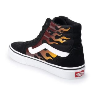 vans unisex filmore hightop platform sneaker - black/flame 11.5