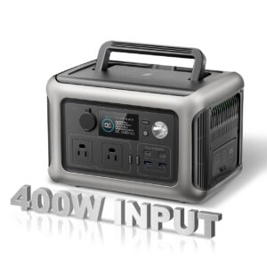 [Upgraded Version] ALLPOWERS R600 Super-Quiet Portable Power Station, 299Wh 600W LiFePO4 Battery Backup with UPS Function, 400W Max Input, MPPT Solar Generator for Outdoor Camping, RVs, Home Use