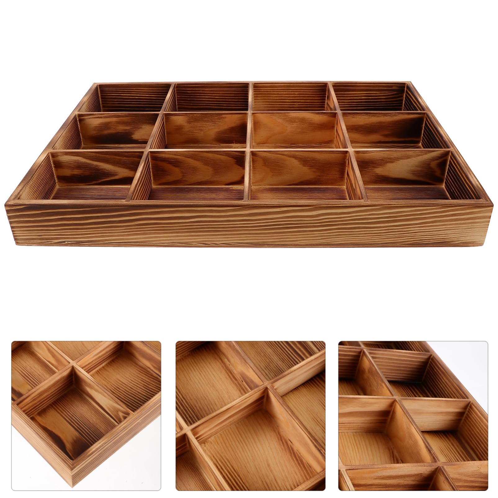 HOMSFOU Box Sugar Packet Holder Small Storage Containers Sugar Packet Organizer Kitchen Countertop Organizer Coffee Bar Organizer Coffee Holder for Countertop Bracket Tea Wood