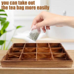 HOMSFOU Box Sugar Packet Holder Small Storage Containers Sugar Packet Organizer Kitchen Countertop Organizer Coffee Bar Organizer Coffee Holder for Countertop Bracket Tea Wood