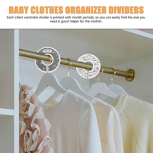 BESTOYARD 8pcs Clothing Divider Baby Clothes Separators Nursery Closet Organizer Baby Closet Size Dividers Infant Clothes Plastic Baby Divider for Closet Double Sided Drawer Newborn