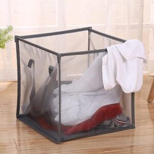 BESTOYARD Mesh Laundry Basket Basketball Hamper Laundry Basket Mesh Laundry Mesh Bag Kids Laundry Basket Mesh Container for Laundry Grid Polyester Hard Mesh Dirty Laundry Basket Child