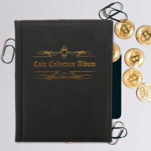 BESTOYARD Commemorative Coin Books Coin Collectors Gift Coin Organizer Book Coin Collecting Album Coin Collection Organizer Album Coin Collection Book Album Book for Coins In-line Skin