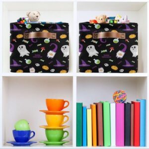 Halloween Black Gnome Storage Basket Bins Decorative Toy Organizer Bins Laundry Hamper Baskets with Handles for Home Boys Girls Office Closet Shelf Nursery Baskets,1 pcs