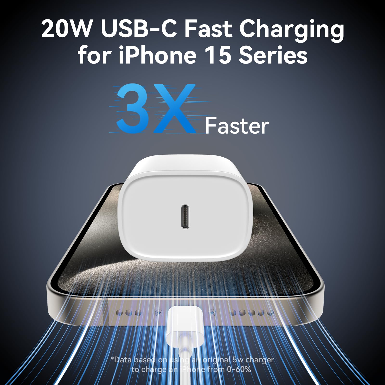 iPhone 15 Pro Max Charger Fast Charging, 10FT Long USB C Charger Cable Cord with 20W iPhone 15 Fast Charger Block Wall Charger for iPhone 15 Pro/15 Pro Max/15 Plus,iPad Pro 12.9/11 Inch,iPad Air 5