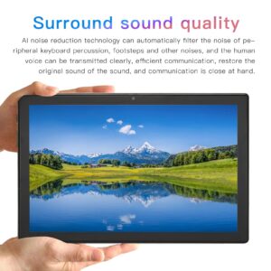 Alvinlite 10" Android Tablet, 7000mah 8 Core 5G WiFi Capacitor Screen 5 Points Touch, 6GB 256GB ROM Dual SIM Dual Speaker, Callable Android 11 Tablet 100‑240V(Gold)