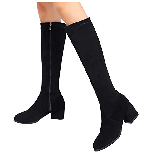 women's knee-high boots, fashion solid over the knee warm zipper long boots casual shoes women's over-the-knee boots women's cowgirl boots