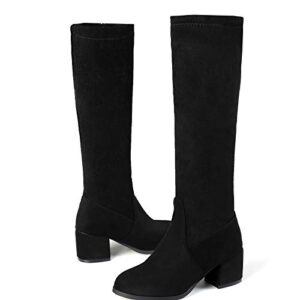 women's knee-high boots, fashion solid over the knee warm zipper long boots casual shoes women's over-the-knee boots women's cowgirl boots